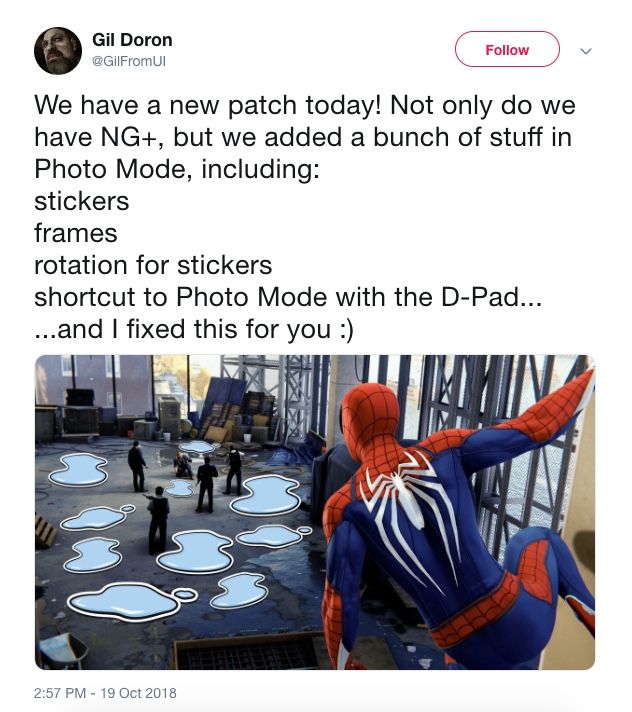 Spider-Man Developers Call Out Puddle Controversy In Latest Update