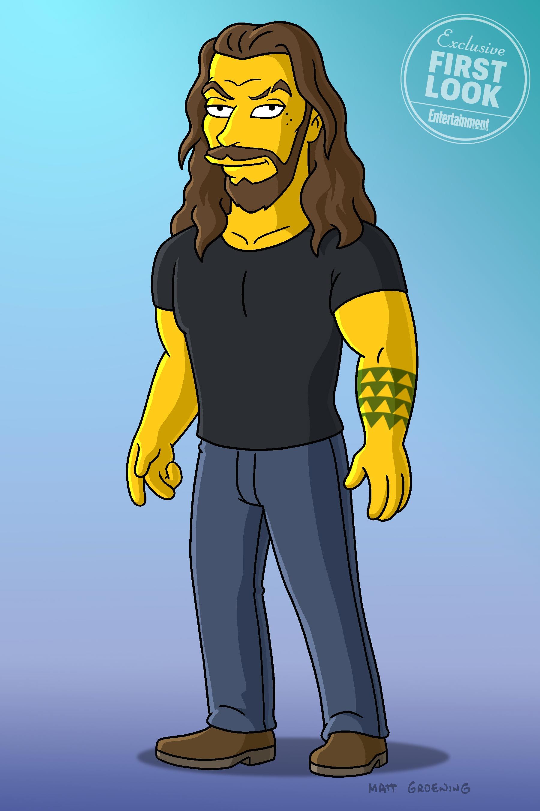 The Simpsons,: Jason Momoa to Guest Star, Character Image Revealed