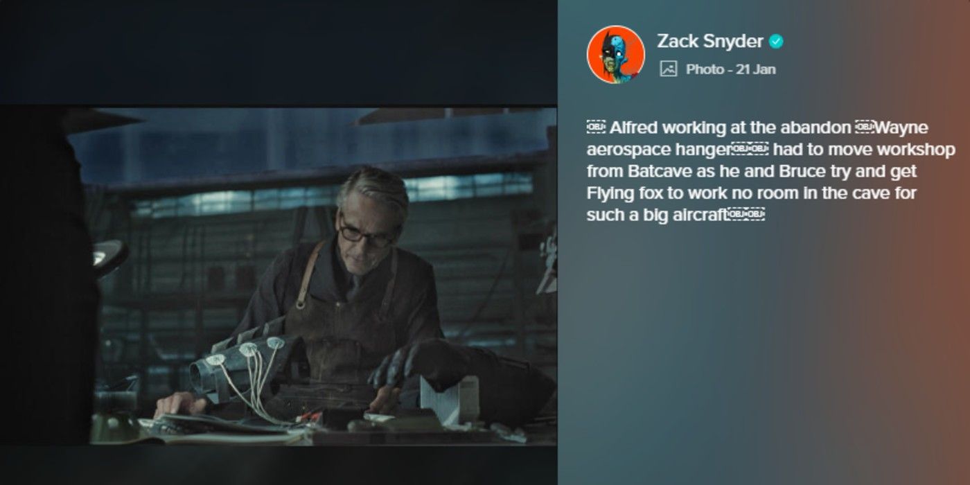 Justice League: Alfred Repairs Batman's Plane in New Snyder Cut Image