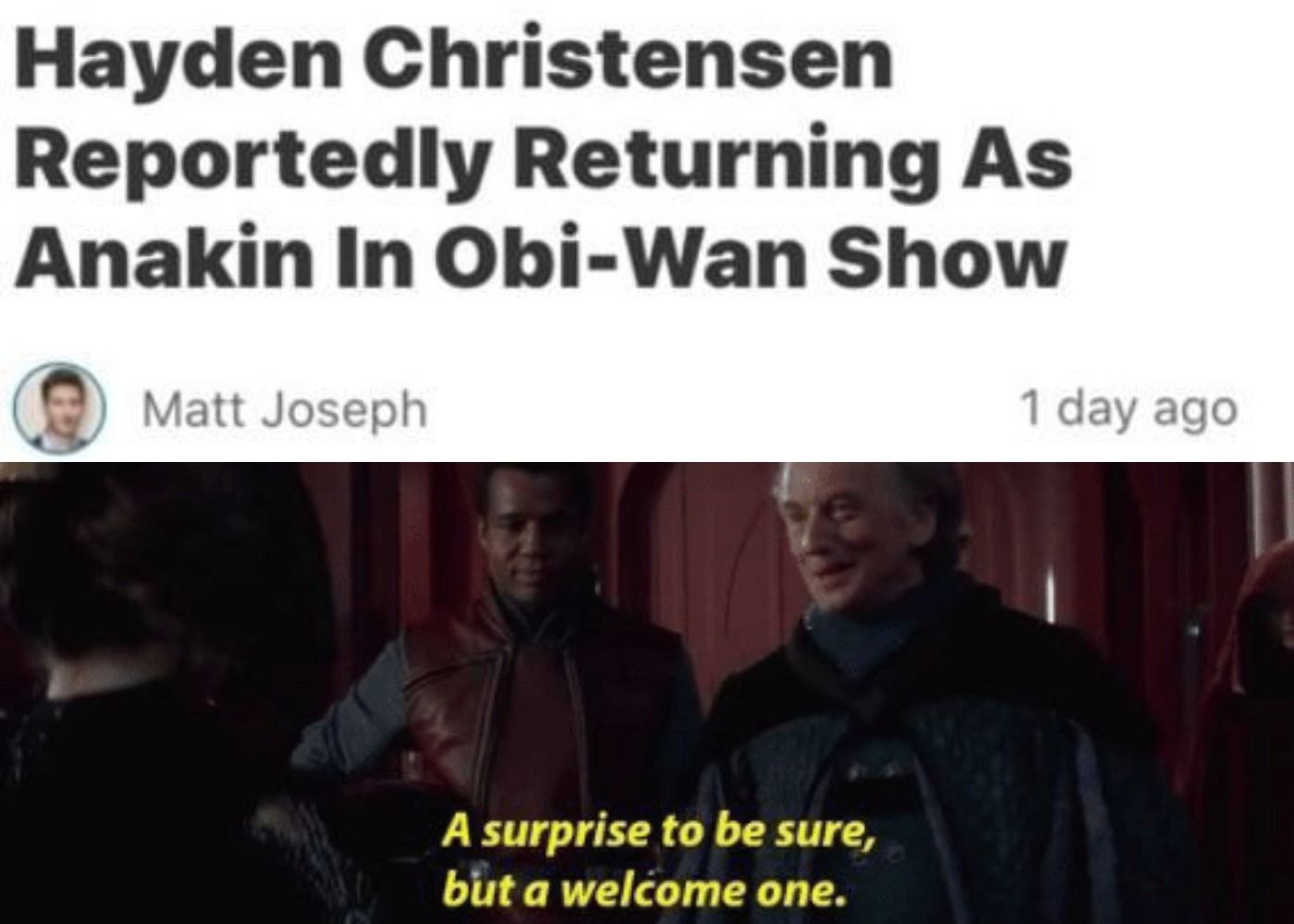 Star Wars: The 10 Most Hilarious "A Surprise To Be Sure, But A Welcome ...