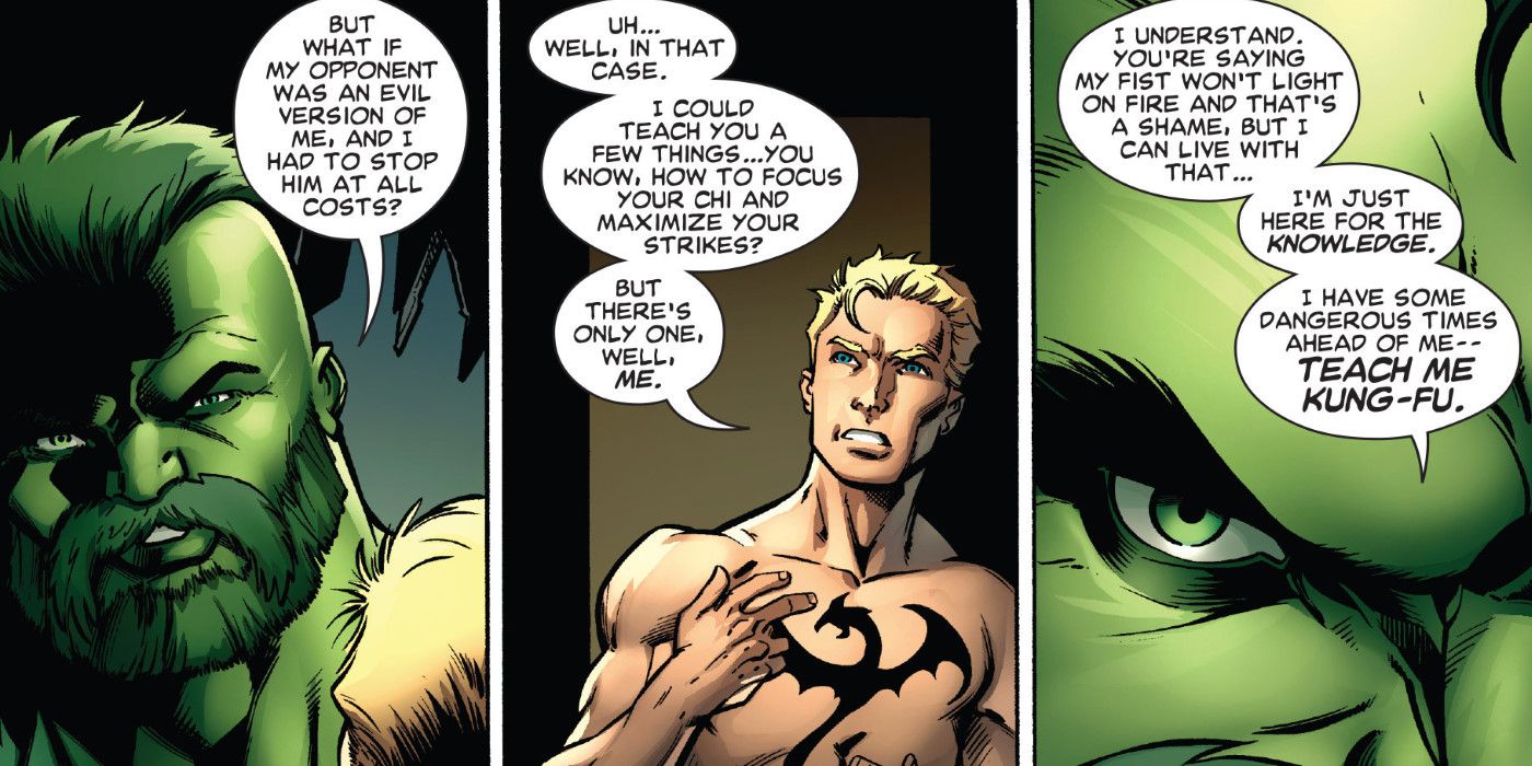 The Hulk Learned Martial Arts From Iron Fist Himself
