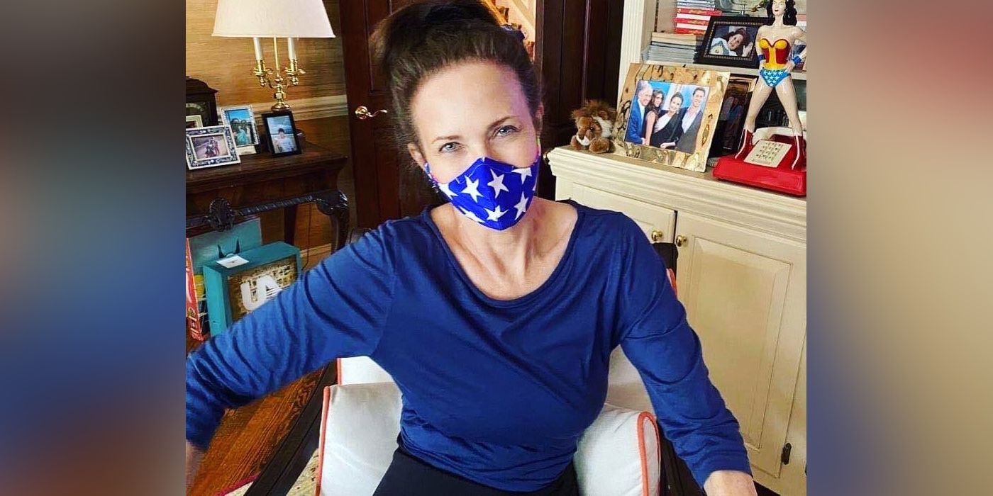 Lynda Carter Wears Wonder Woman Inspired Mask In Cool Photo