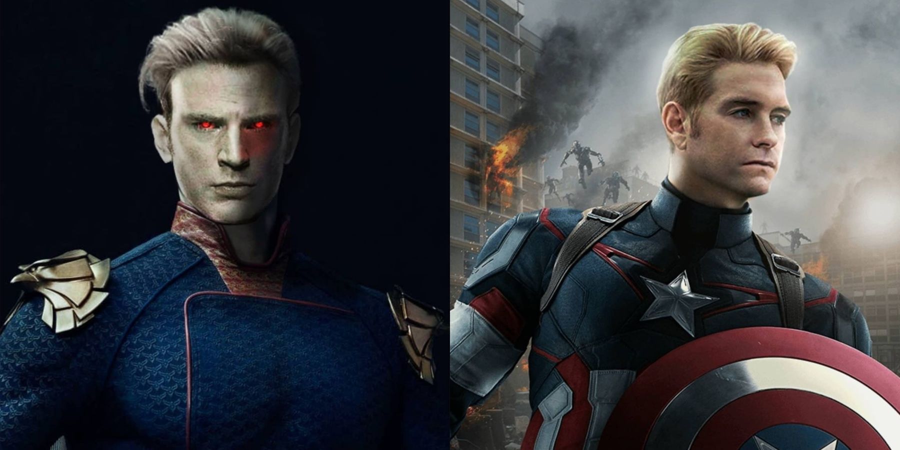 Chris Evans & Antony Starr Swap Roles In Captain America/Homelander Art