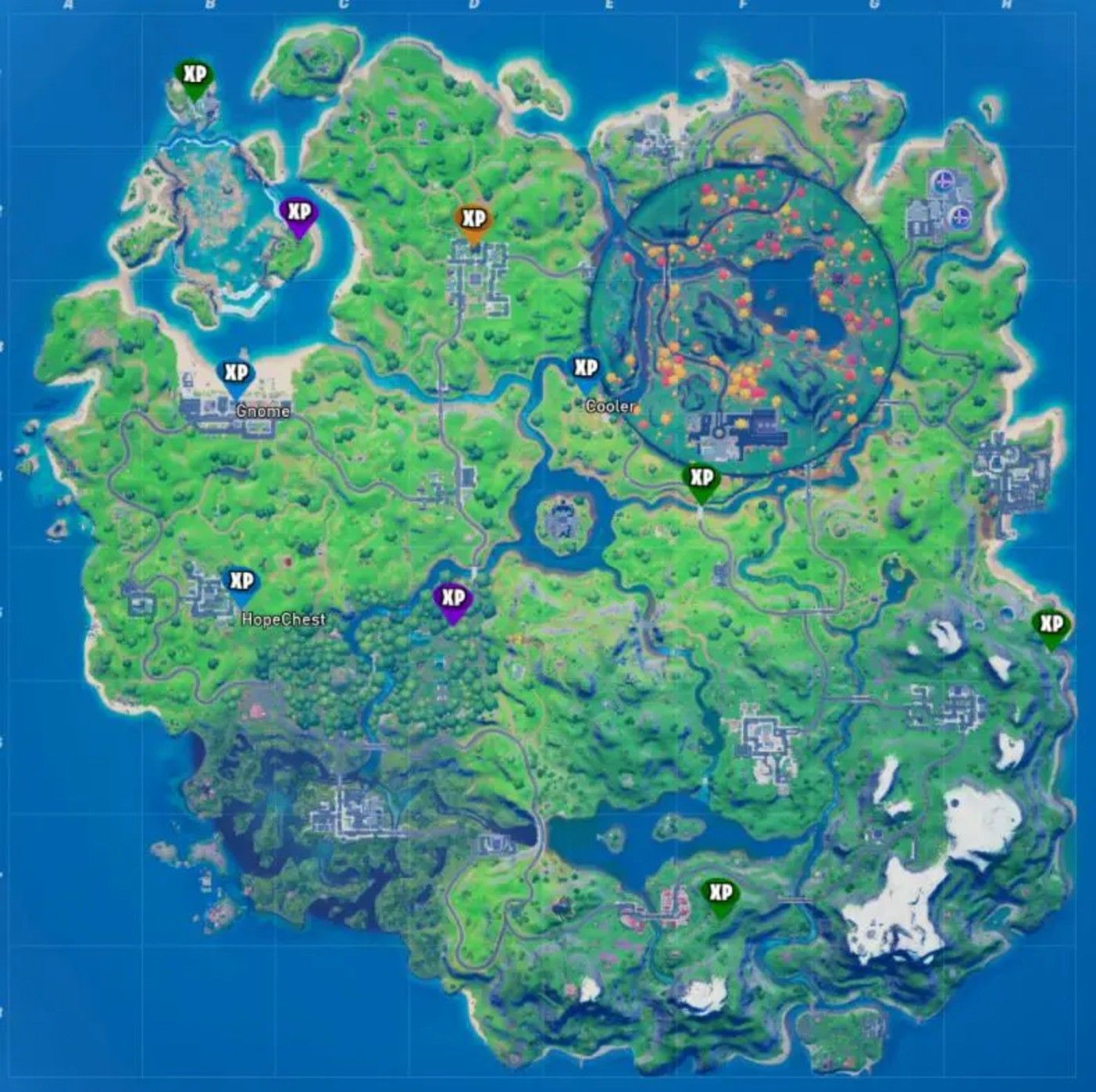 Every Week 7 XP Coin Location in Fortnite Season 4