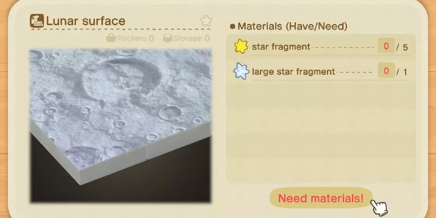 Animal Crossing: All Star Fragment Recipes