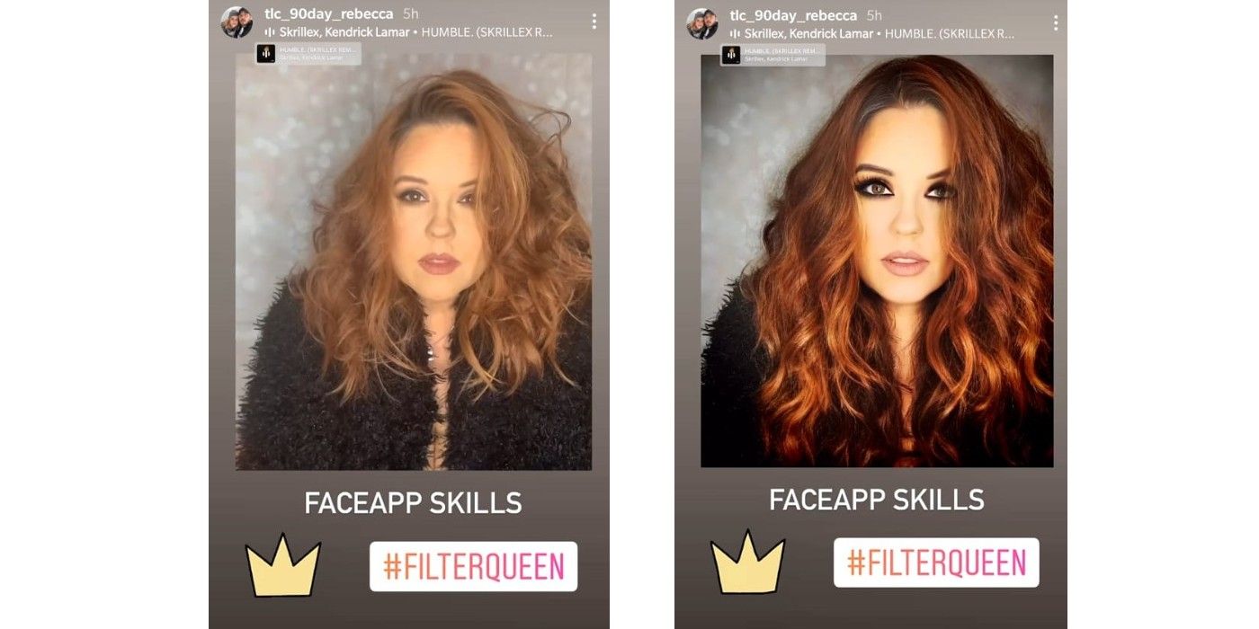 90 Day Fiancé: Rebecca Shocks In IG Post With Before & After Filter
