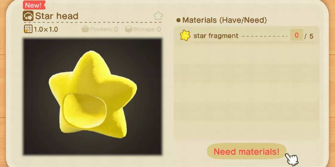 Animal Crossing: All Star Fragment Recipes