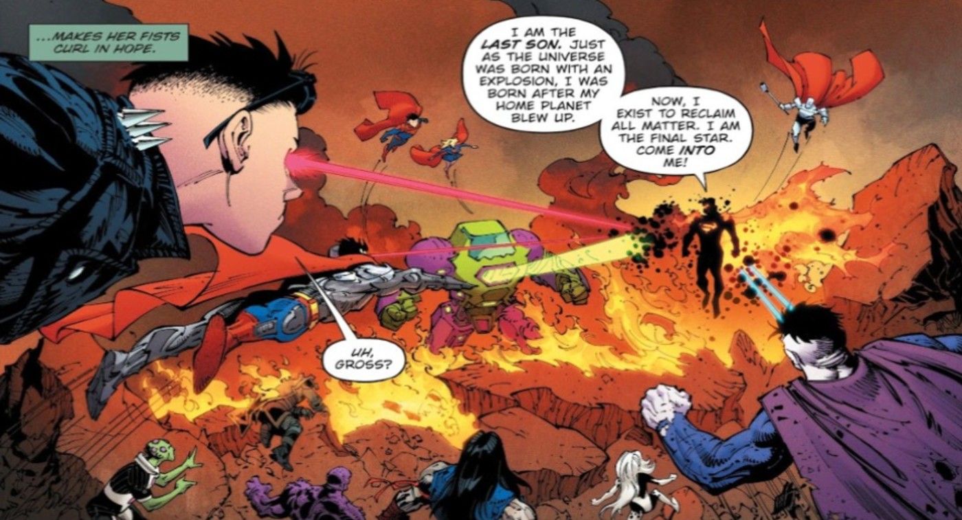 DC’s Apocalyptic Superman Battle Includes Death Metal’s Grossest Joke