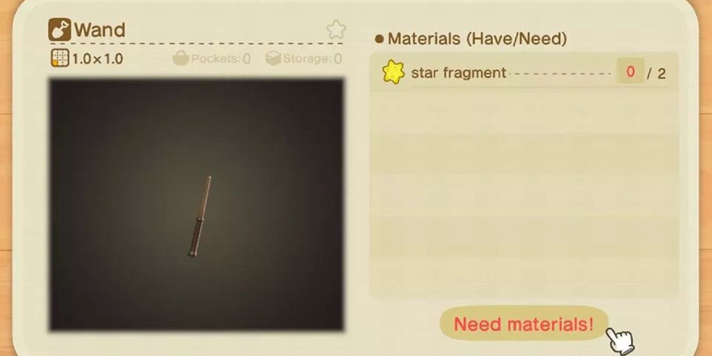 Animal Crossing: All Star Fragment Recipes