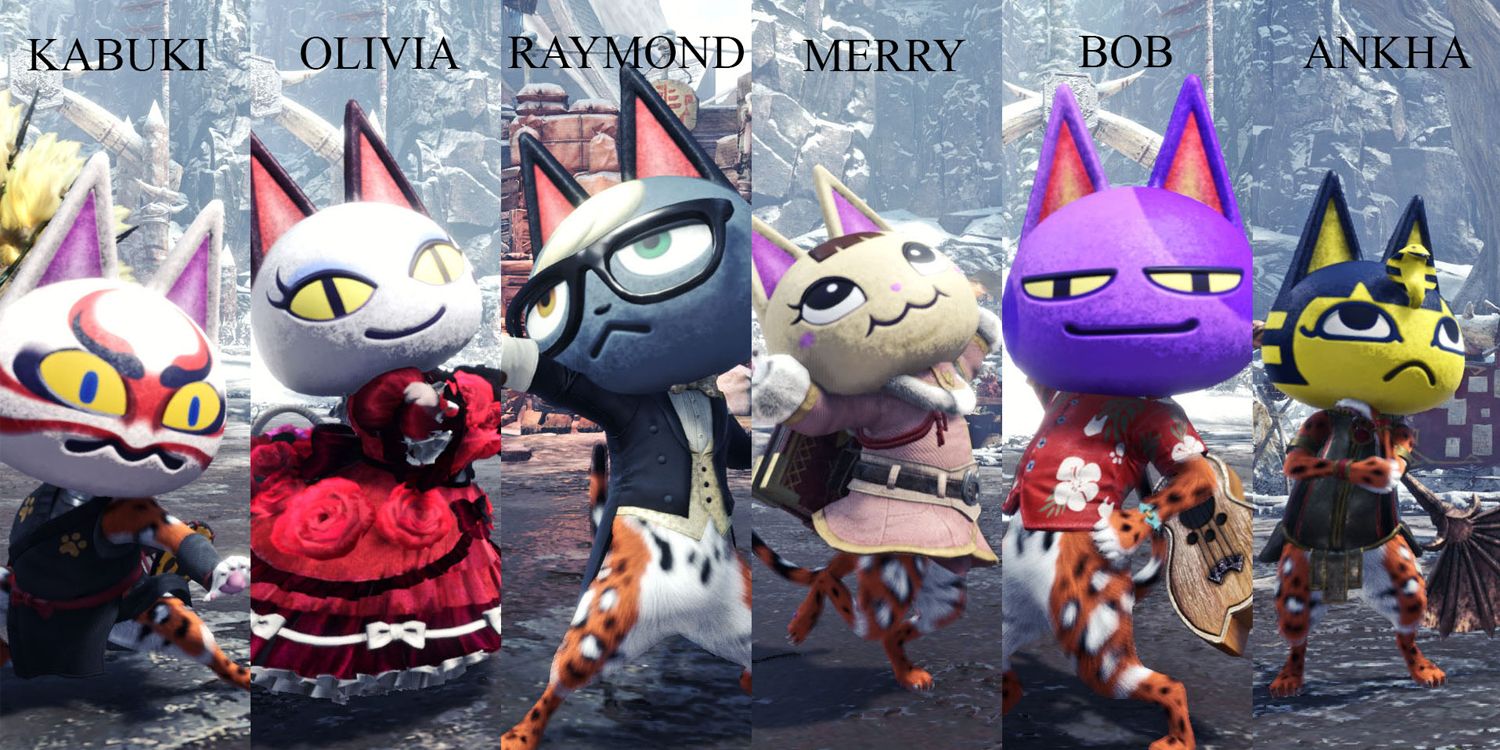 Animal Crossing Villagers Replace Palicoes In Monster Hunter World Mod