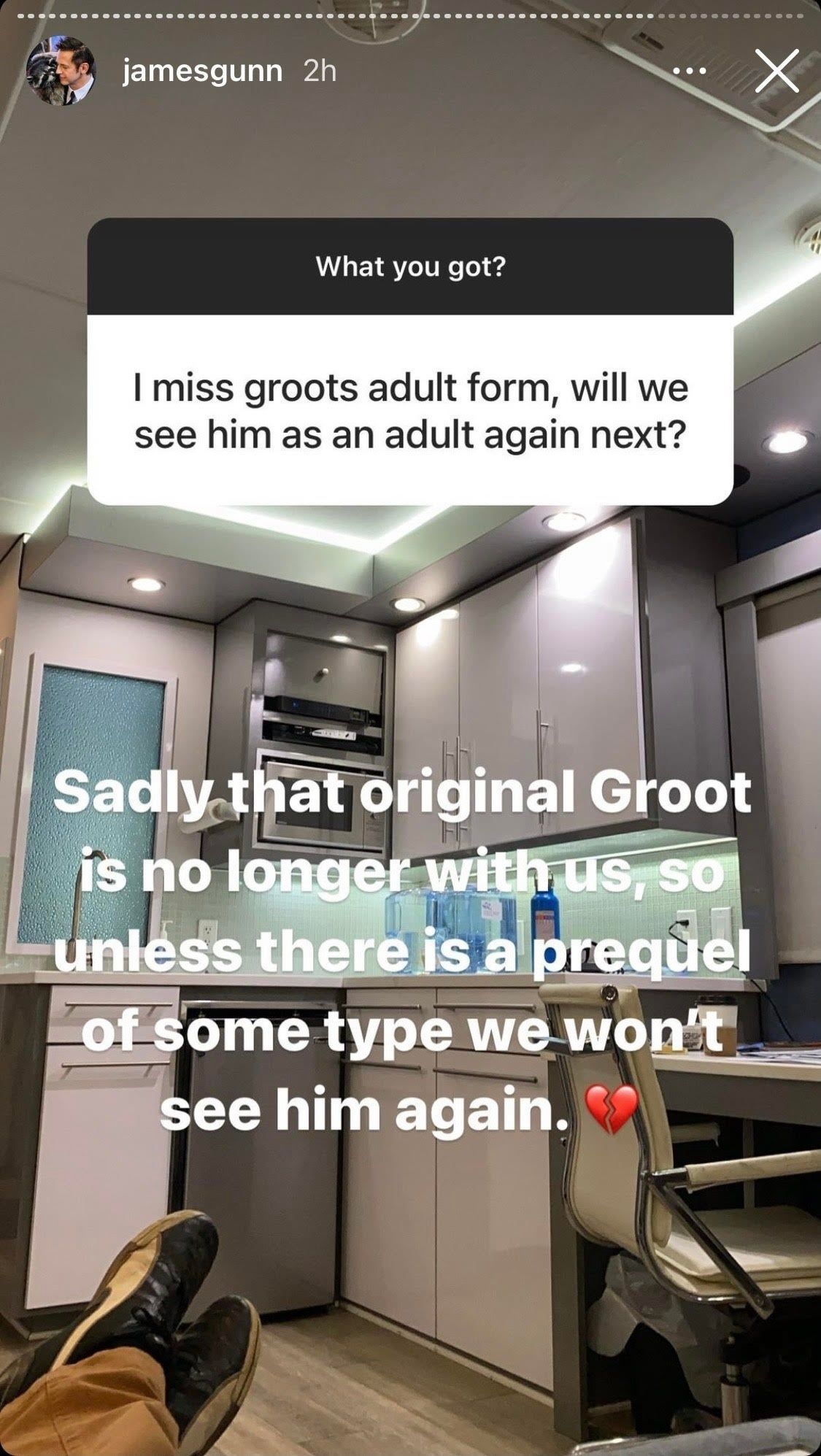Guardians Of The Galaxy Director Confirms Adult Groot Won’t Come Back