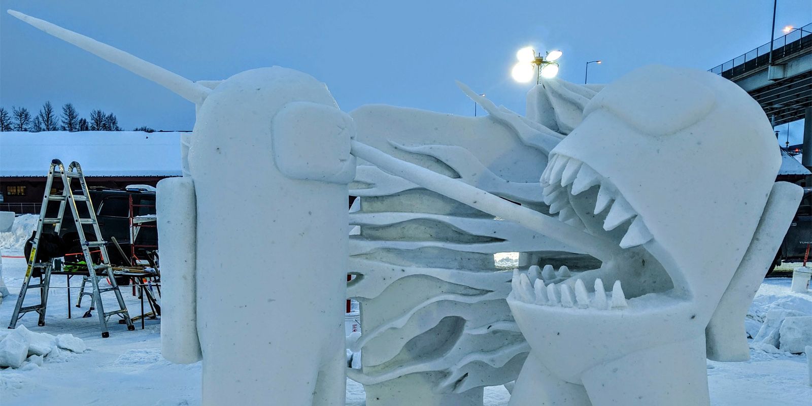Among Us Impostor Kills Brought To Life By Incredible Snow Sculptures