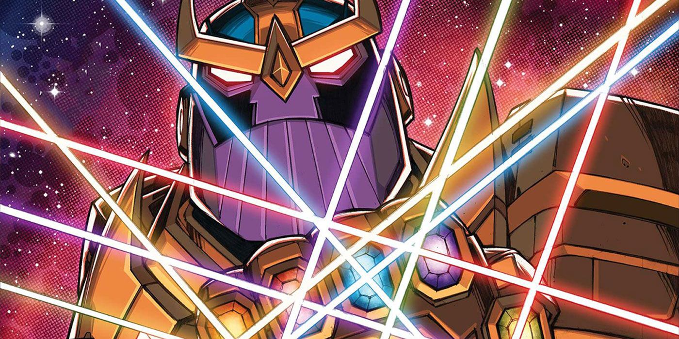 Thanos' Iron Man Armor Features The Biggest Infinity Gauntlet Ever