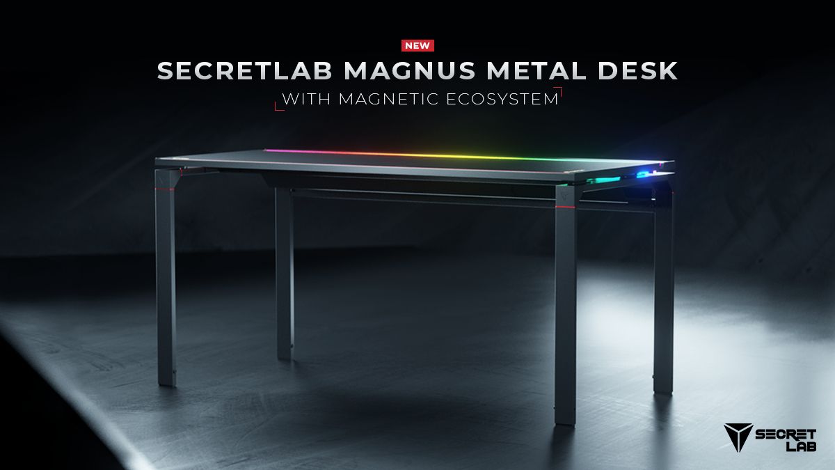 Secretlab Reveals Metal RGB Desk With Built-In Cable Management