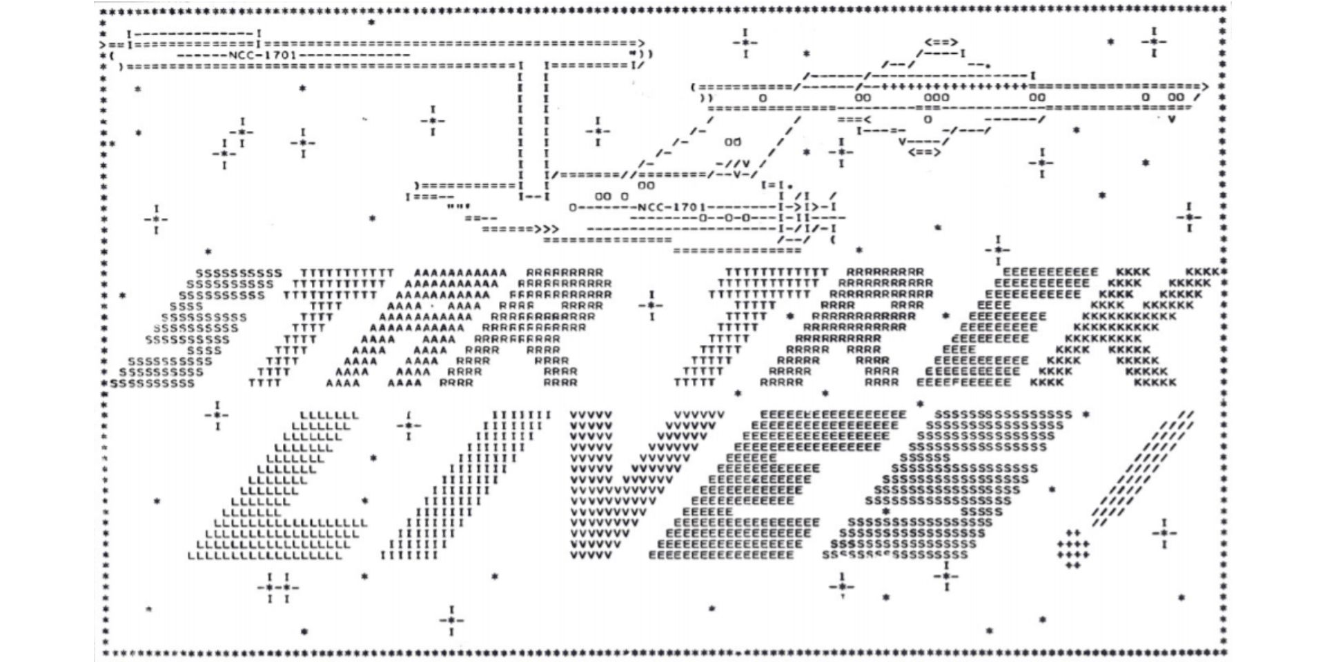 Ascii Art Star Trek Captain Kirk 1976 Creative Computing