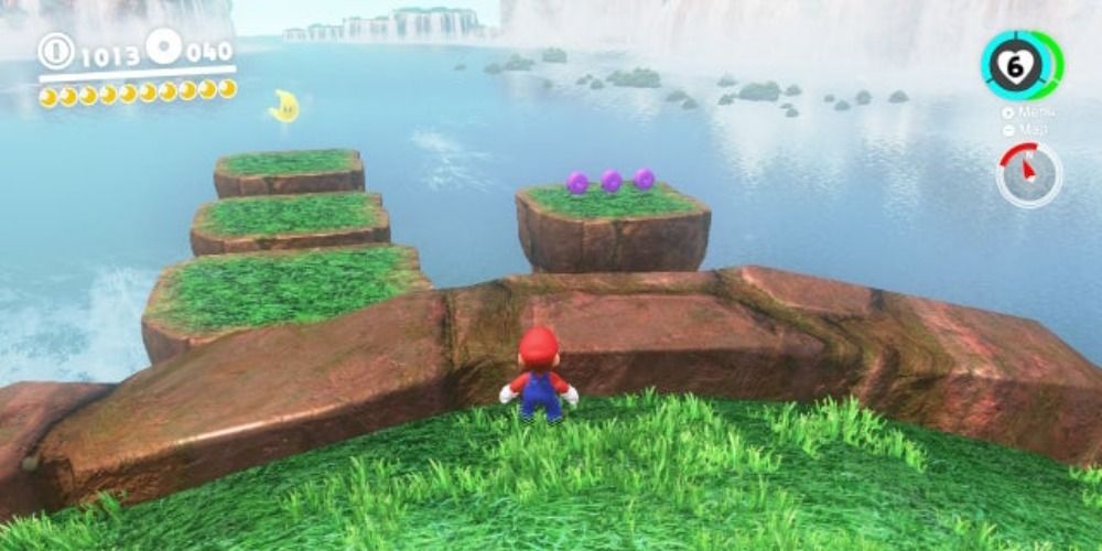 Super Mario Odyssey: The Cascade Kingdom's 10 Hardest Purple Coins To Find