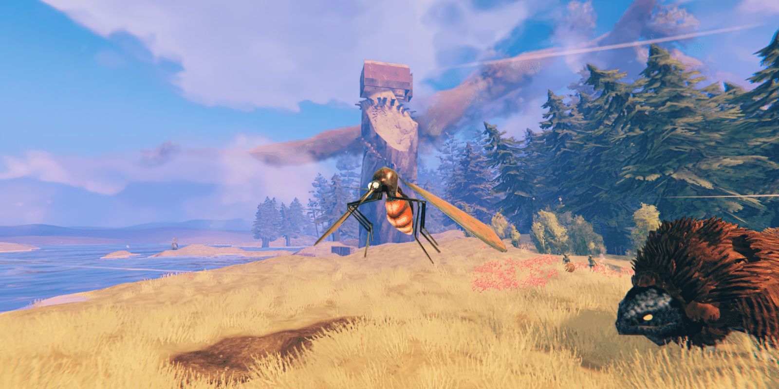 Valheim Player Rides A Deathsquito Into The Sky