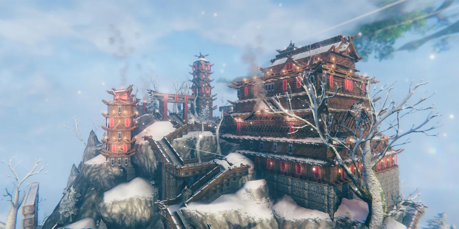 Valheim Japanese Megabase Built In the Mountains Is Gorgeous