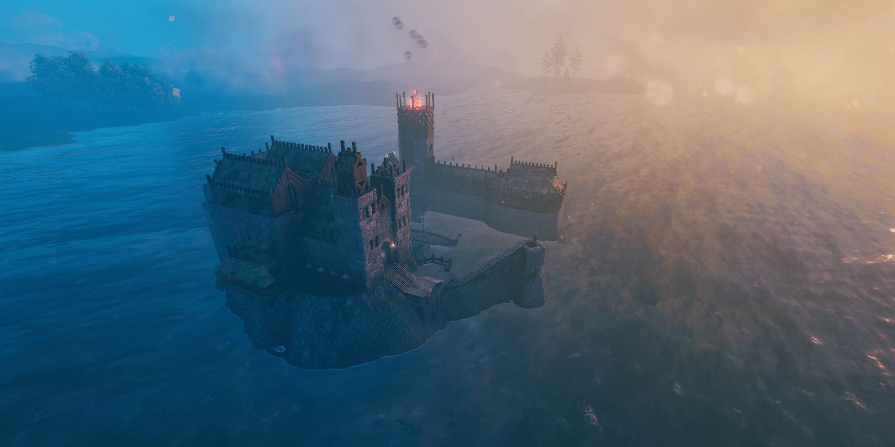Valheim Player Builds a Castle On the Ocean Without Using Mods