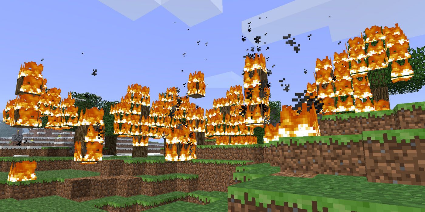 Minecraft Player Discovers Easy Trick For Not Burning To Death