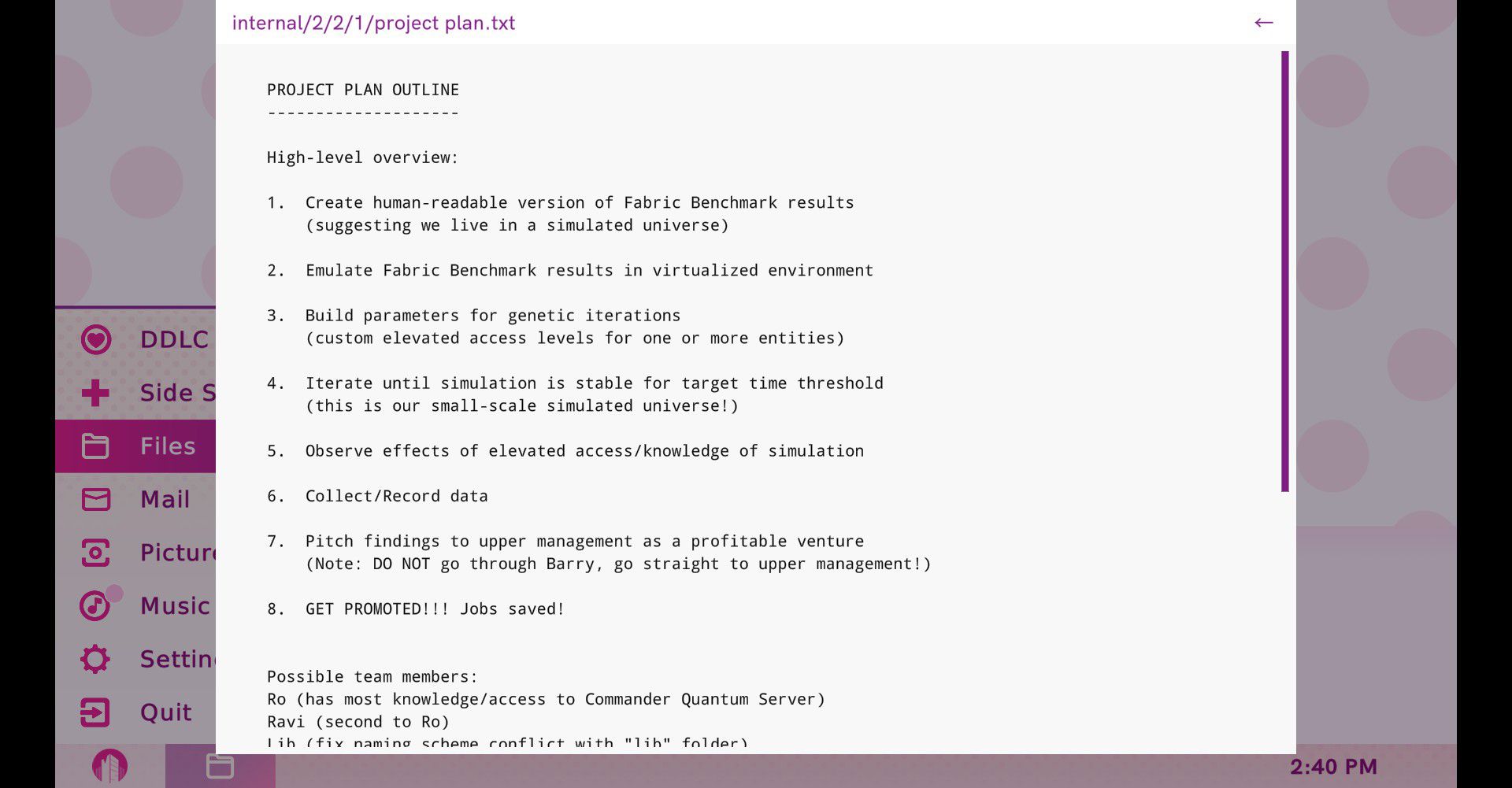 How to Read Time Release Files in Doki Doki Literature Club Plus