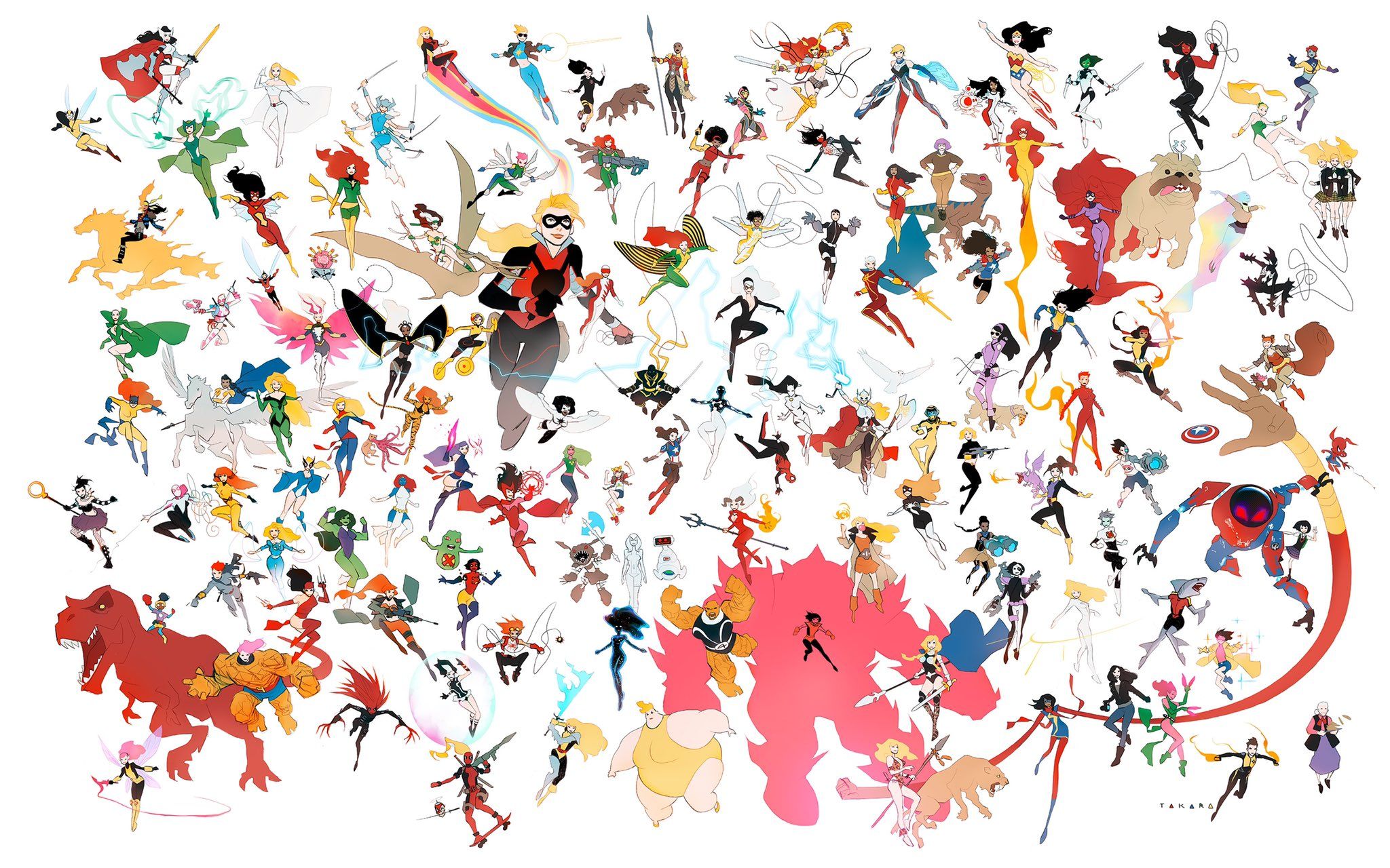 Comic Artist Marcio Takara Completes Epic Marvel Heroines Project