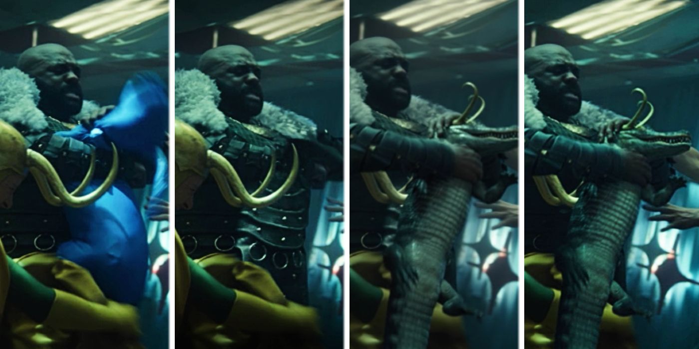 What Alligator Loki's Action Scenes Look Like Without CGI (It's Amazing)