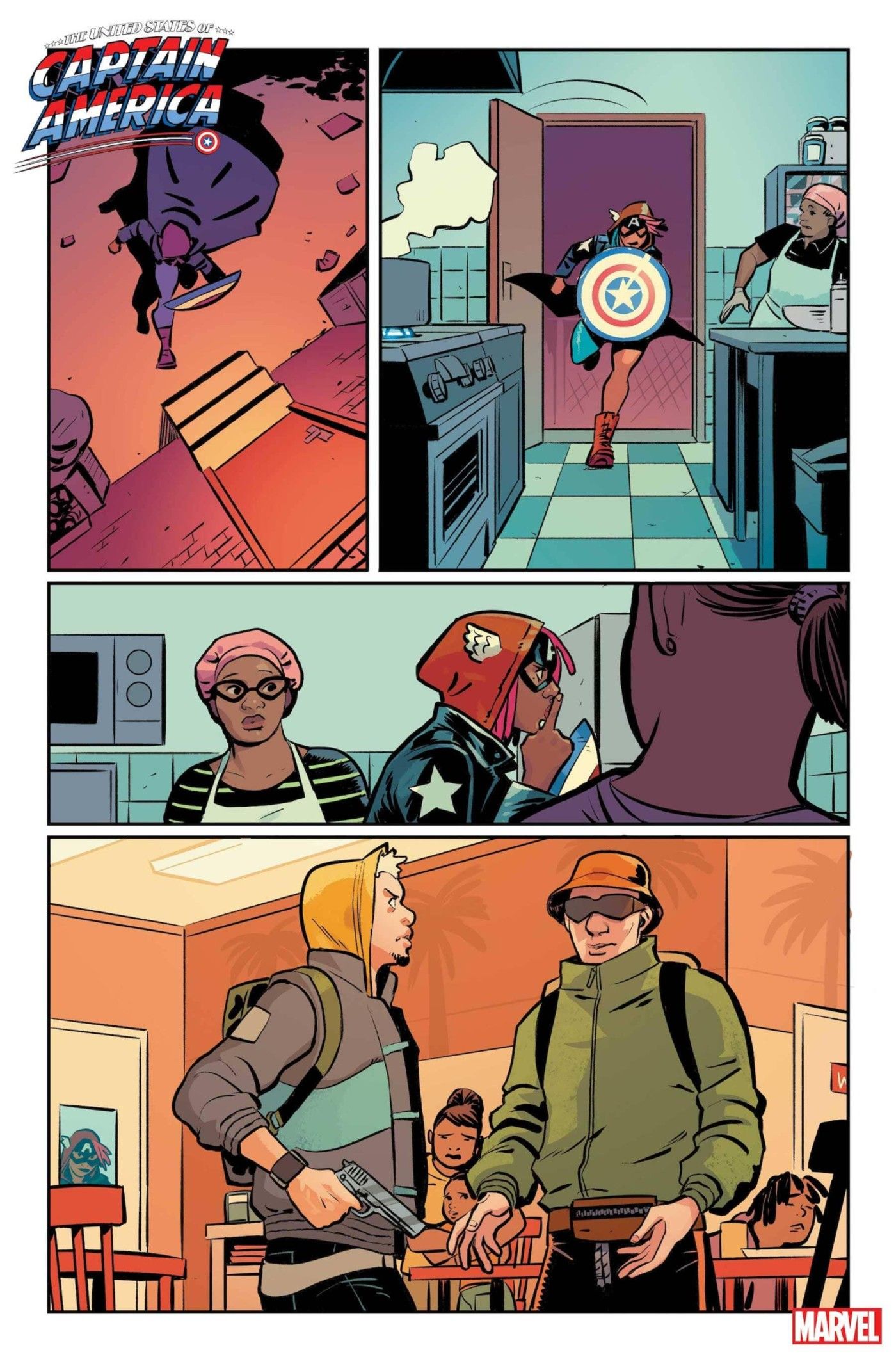 New Look At Marvel's Black, Female Captain America in Action