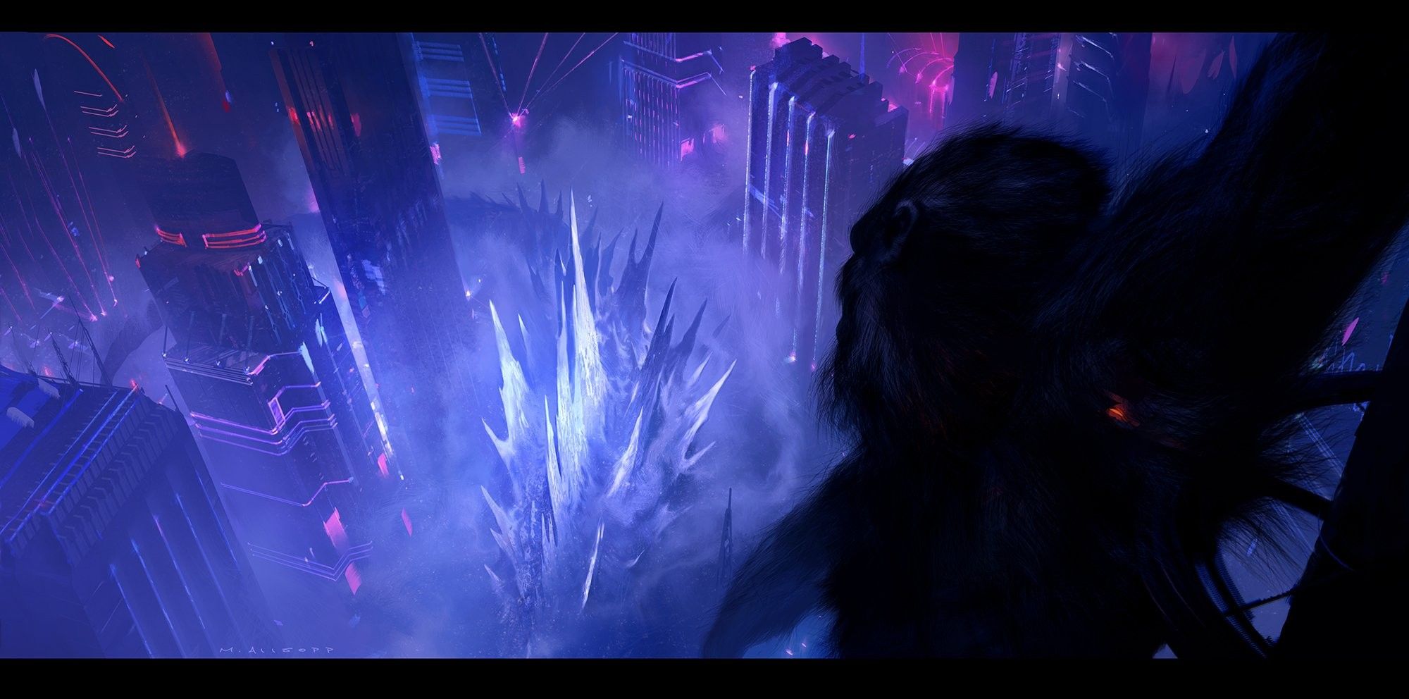 Godzilla vs. Kong Concept Art Gives New Look at Stunning Hong Kong Fight