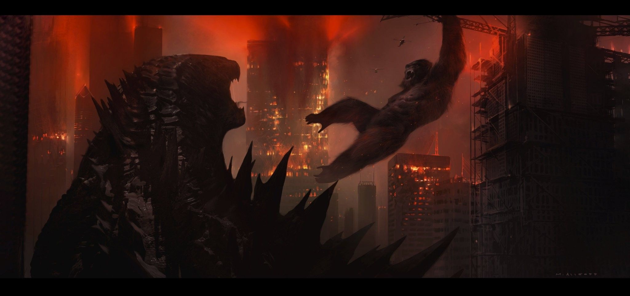 Godzilla vs. Kong Concept Art Gives New Look at Stunning Hong Kong Fight