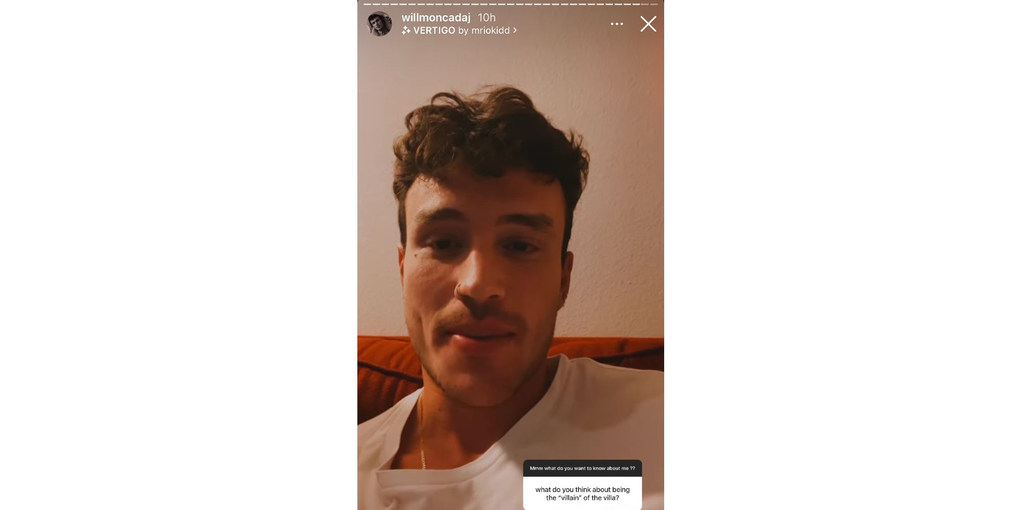 Love Island USA: Will Moncada Pokes Fun At Being Called A 'Villain'