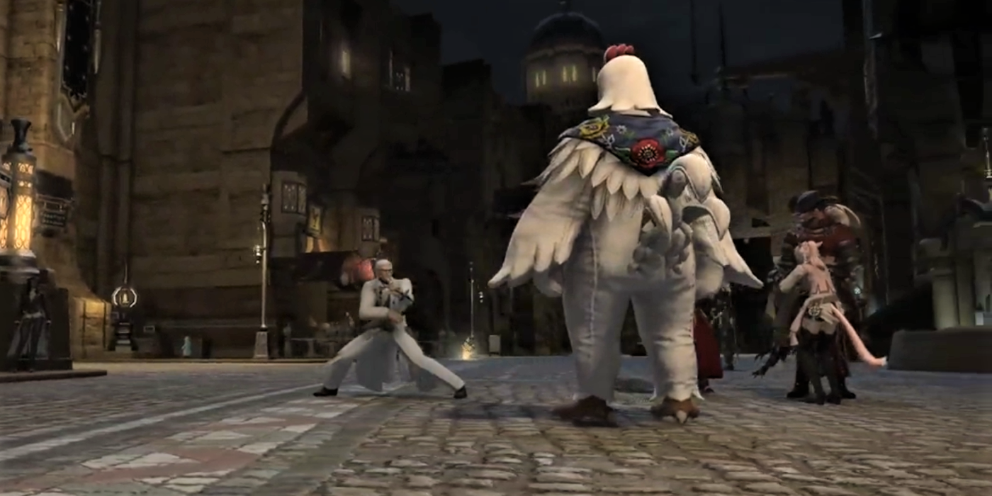 Final Fantasy 14 Players Cause Havoc As Col. Sanders & Giant Chicken