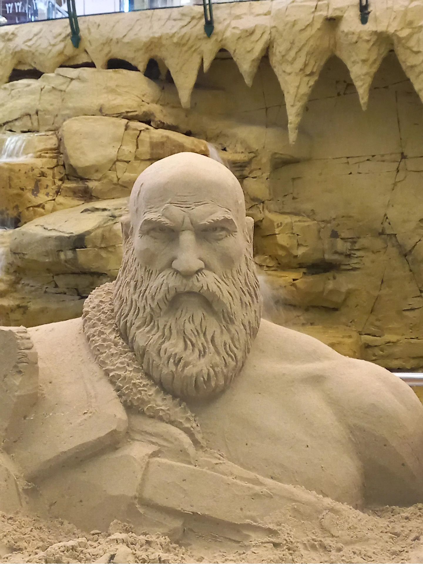 God Of War's Kratos Rendered In Impressive Sand Sculpture