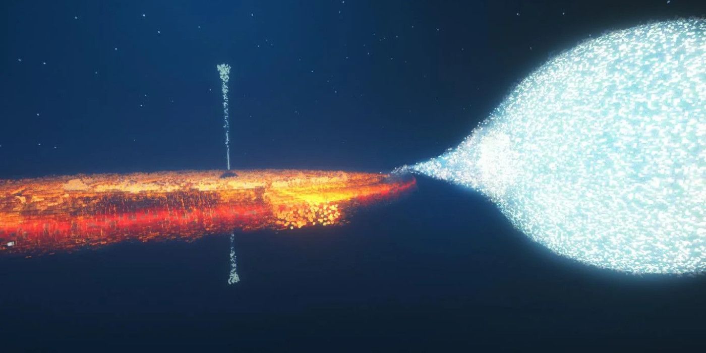 Astronomical Minecraft Build Shows A Quasar Swallowing A Star