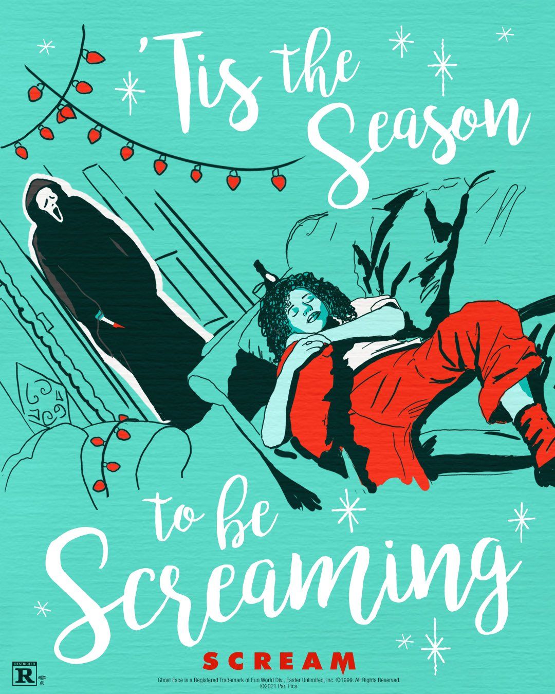 Scream 5 Holiday Posters Show Ghostface Slashing Through The Snow