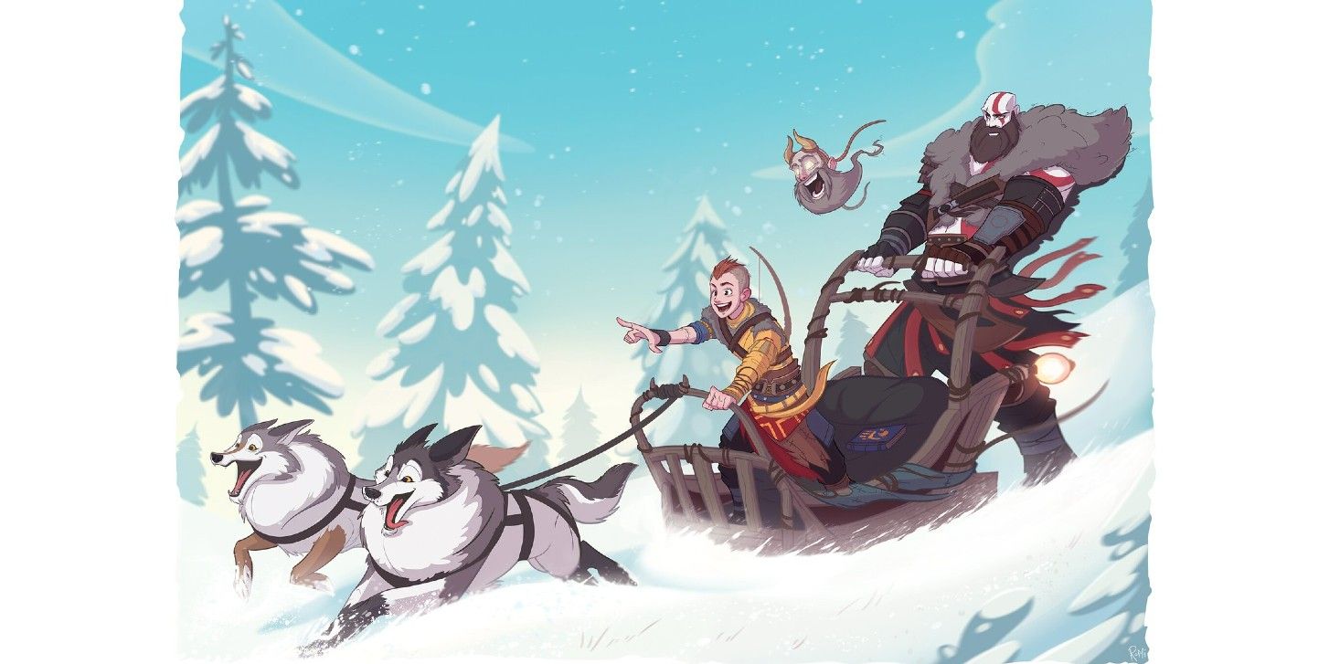 God of War's Kratos Gets Disney-Like Makeover In Official Holiday Card