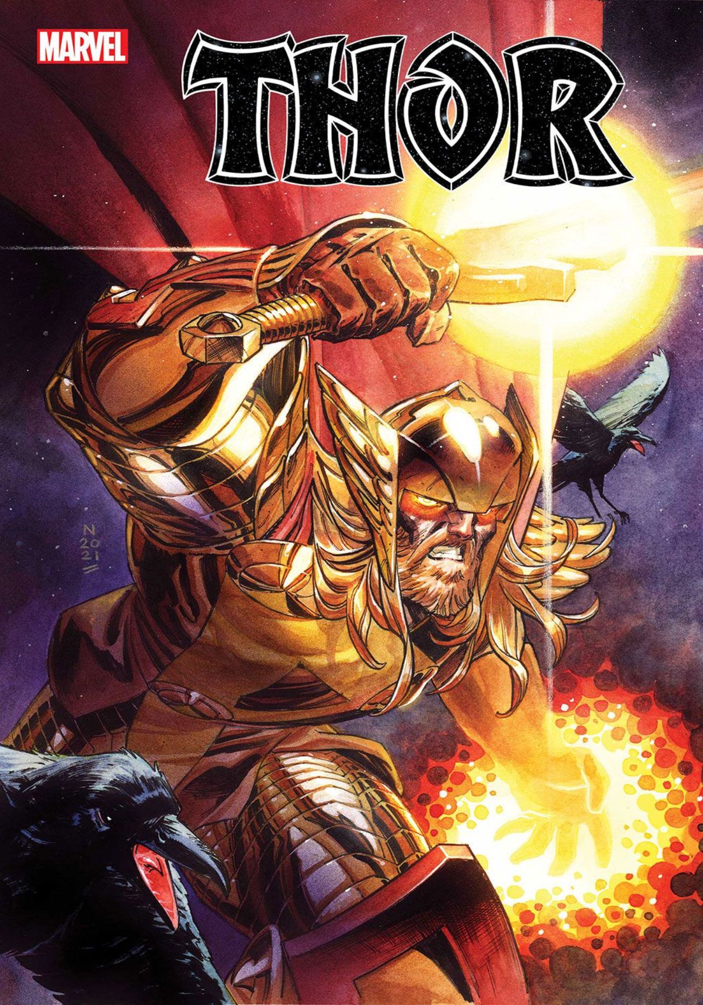 Thor's Epic New Golden Weapon Revealed in New Marvel Art