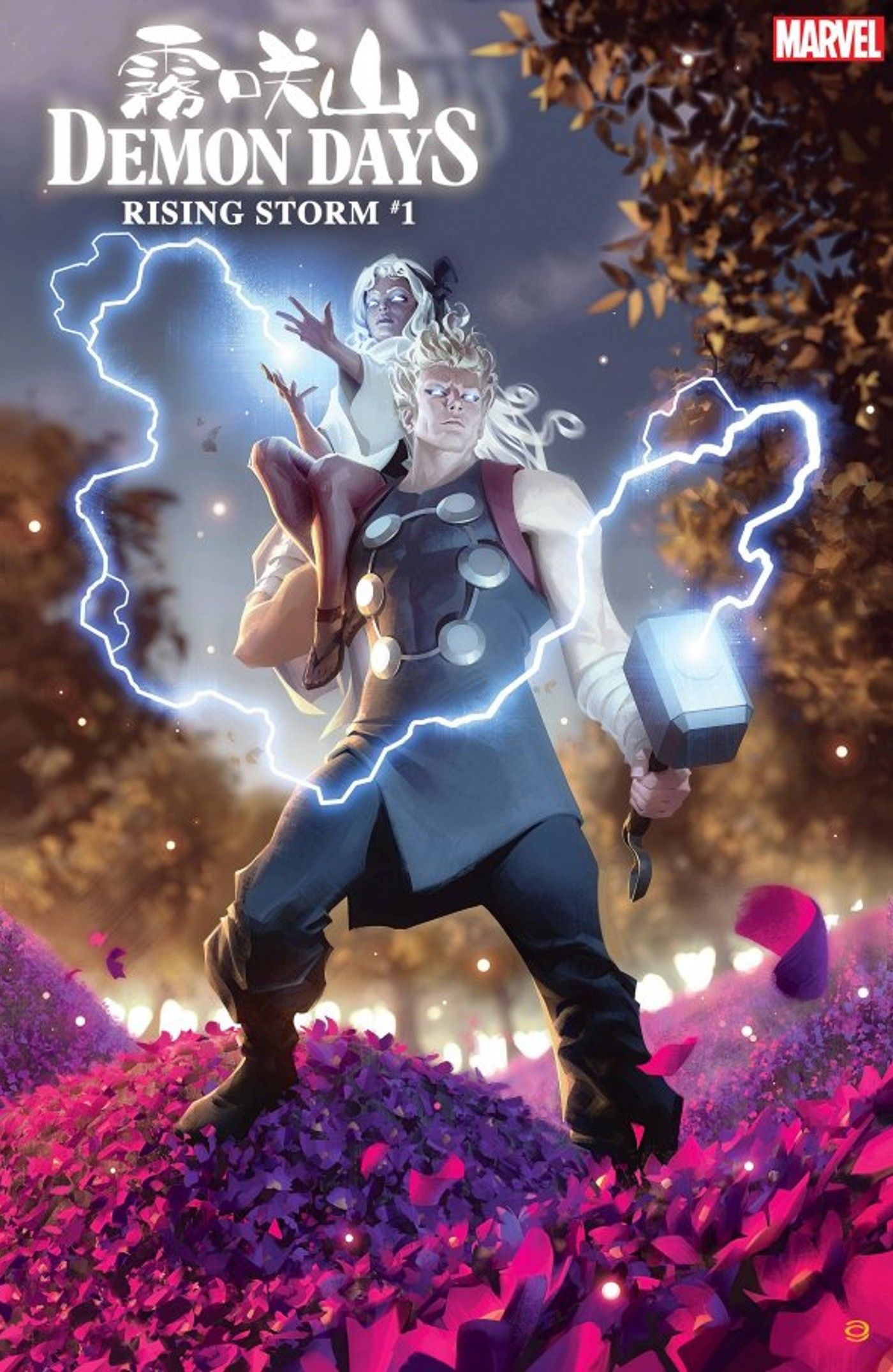 Thor & Storm Unite as Gods in Official Marvel Redesign Art