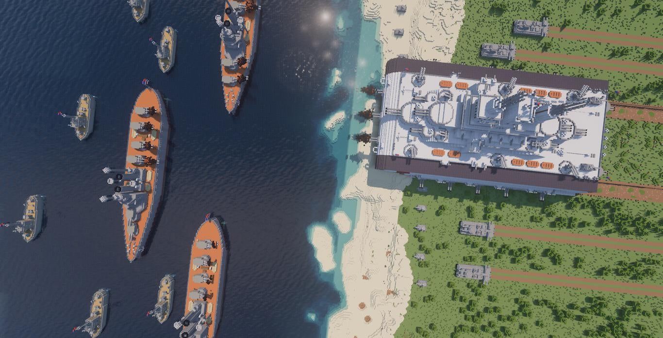 Minecraft Player Builds Epic Battle With Massive Tanks