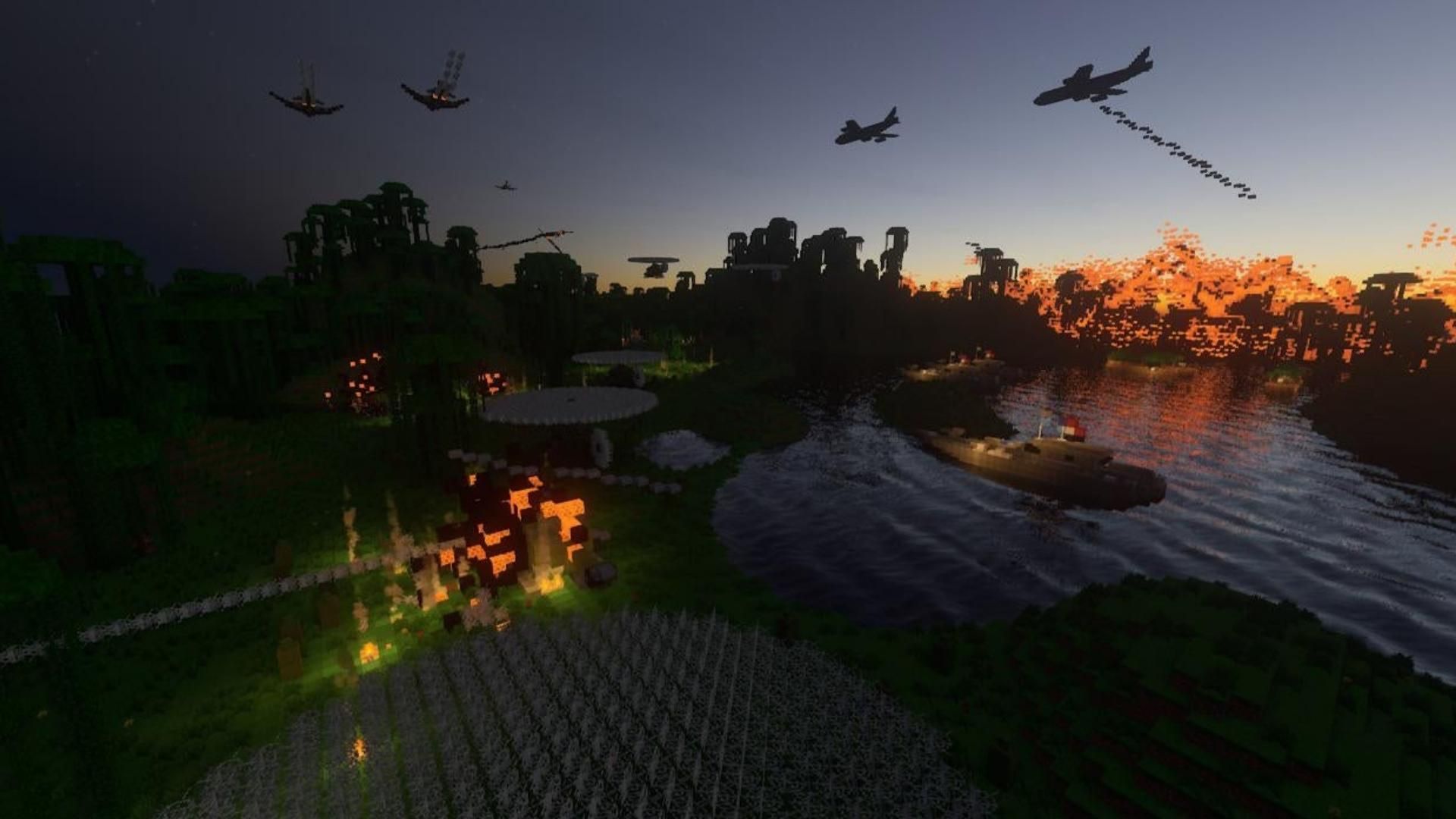 Minecraft Diorama Recreates The Vietnam War Mid-Battle