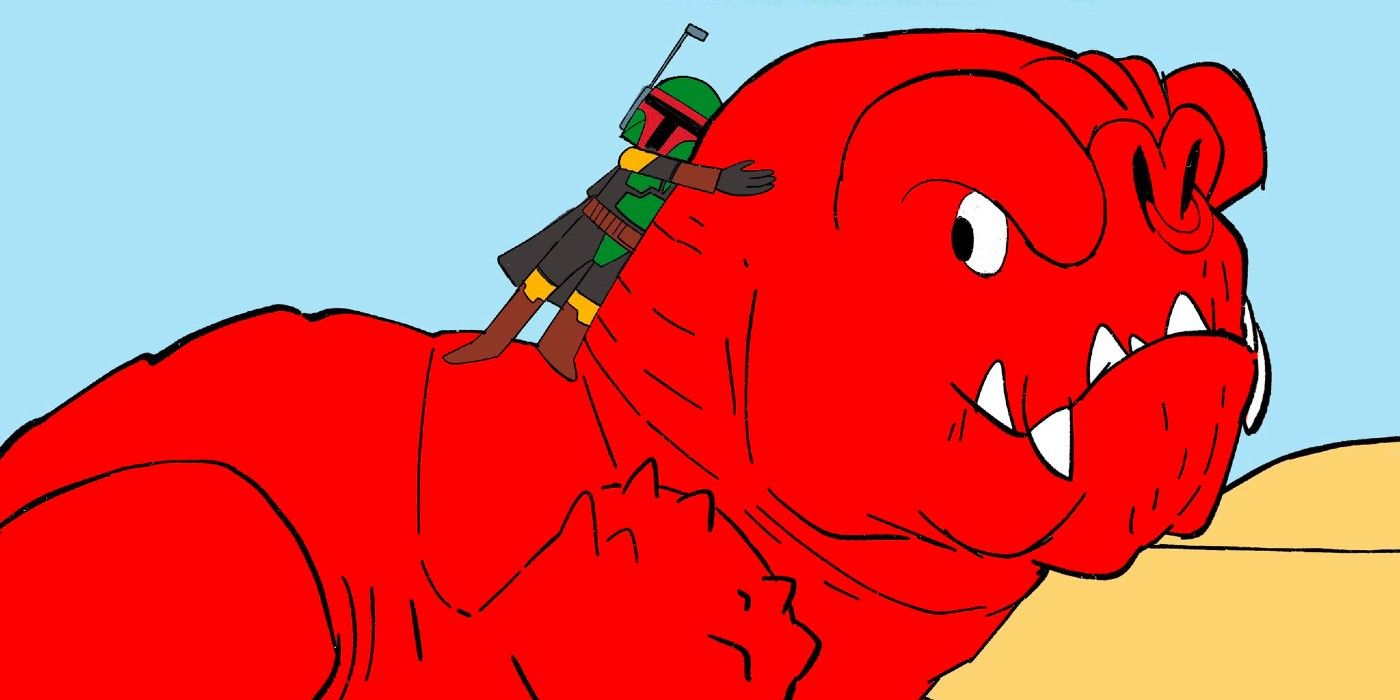 Boba Fett's Desire To Ride A Rancor Becomes Cute Children's Book Cover