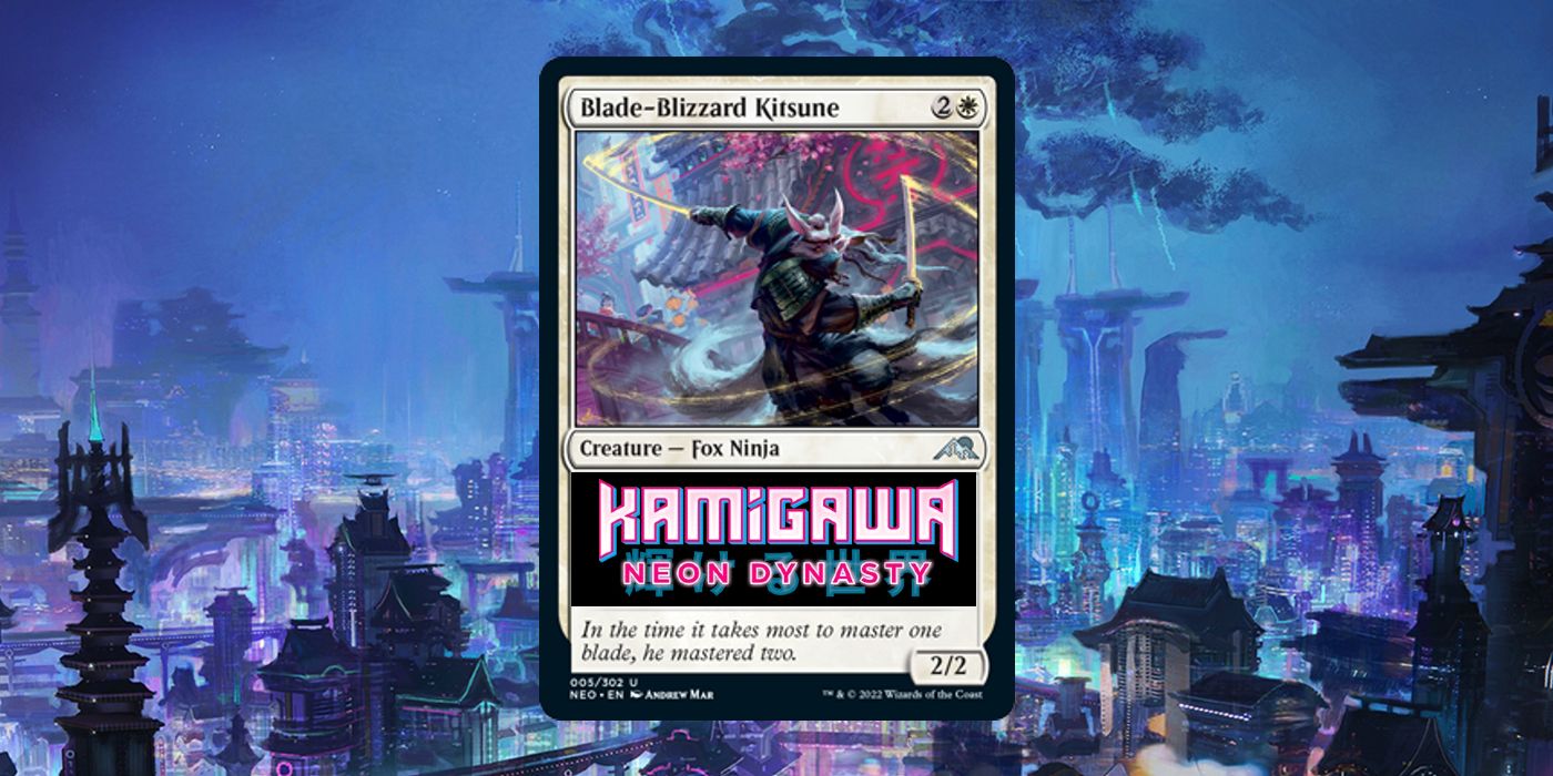 MTG Kamigawa: Neon Dynasty Ninja Card Preview - Blade-Blizzard Kitsune