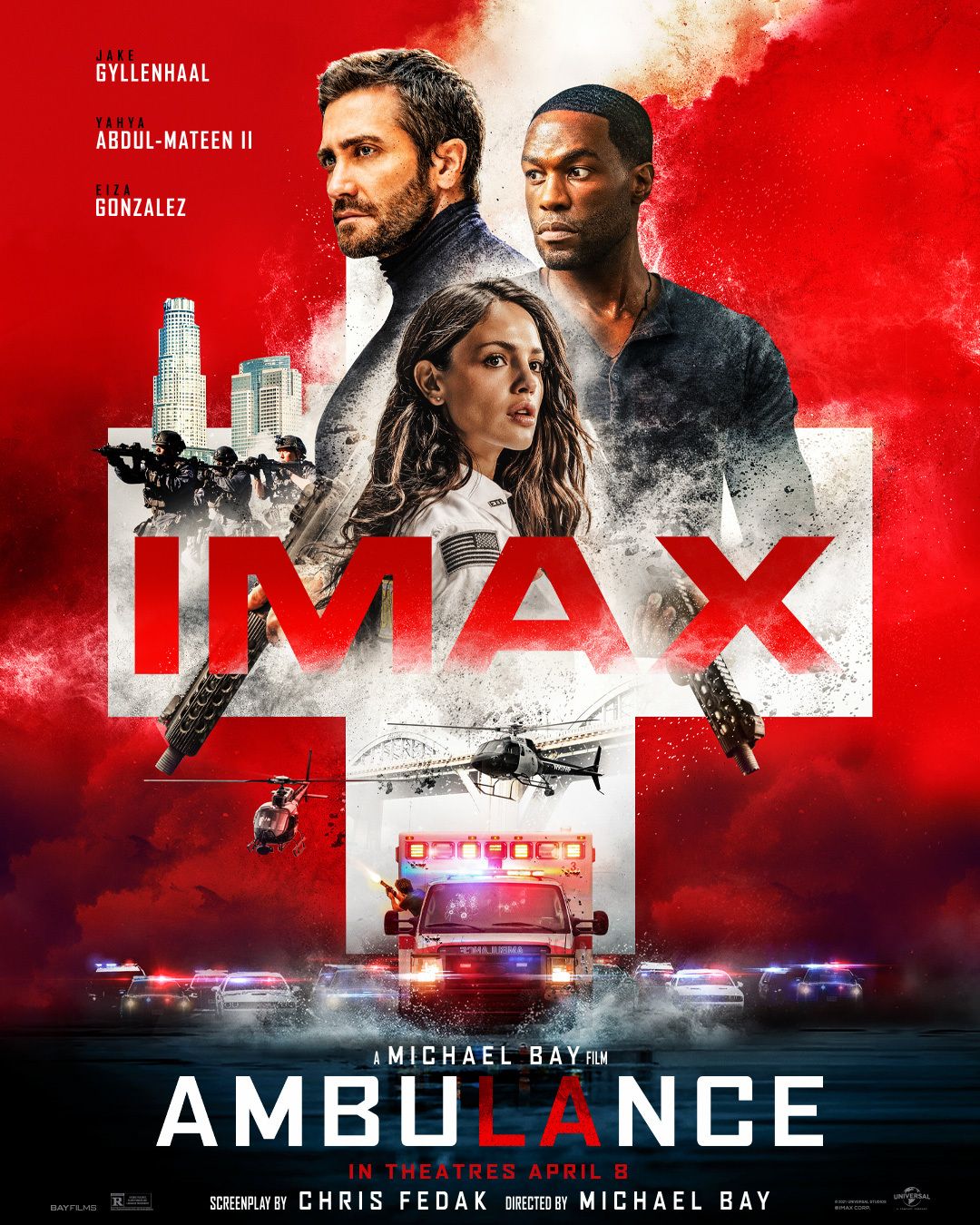 Ambulance IMAX Poster Shows Action & Chaos In Michael Bay Thriller