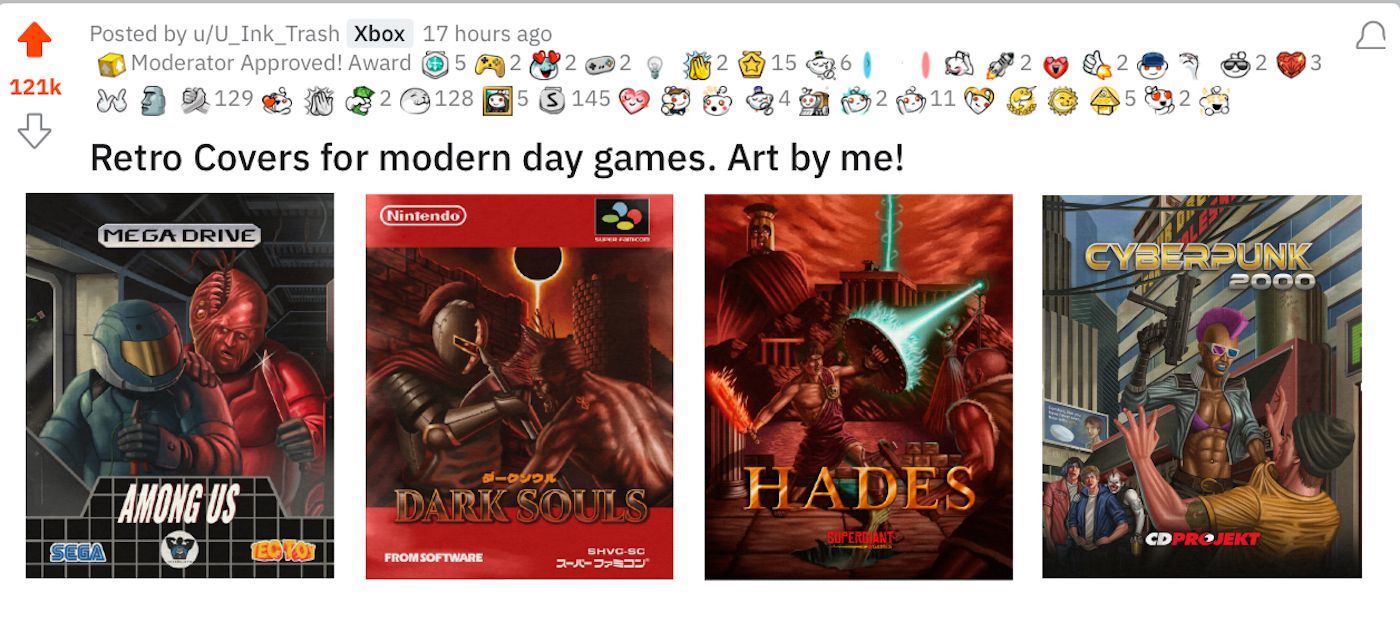 Darks Souls, Cyberpunk 2077 & More Reimagined As Retro Game Covers