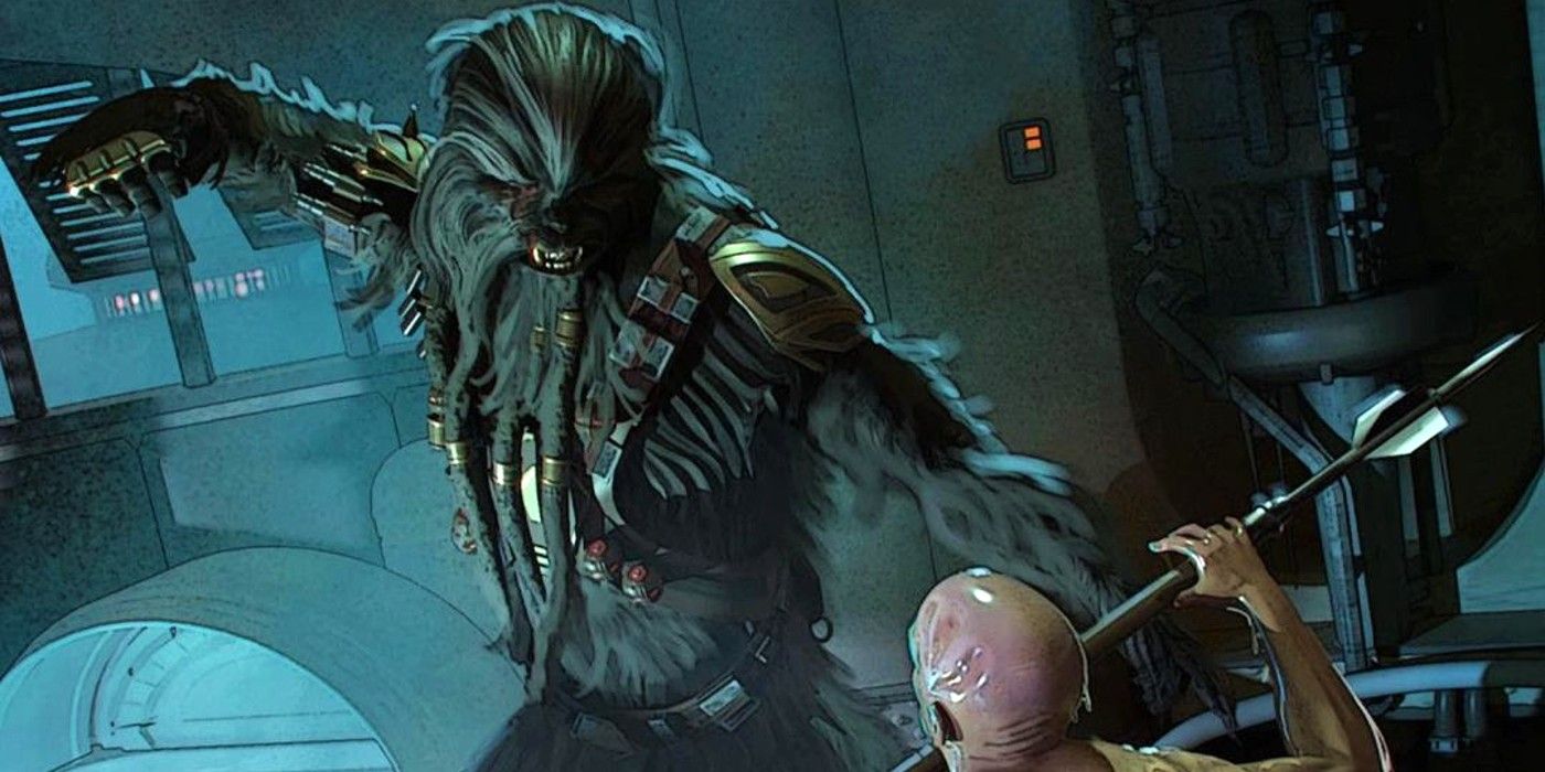 Boba Fett Concept Art Shows Black Krrsantan Bacta Chamber Fight