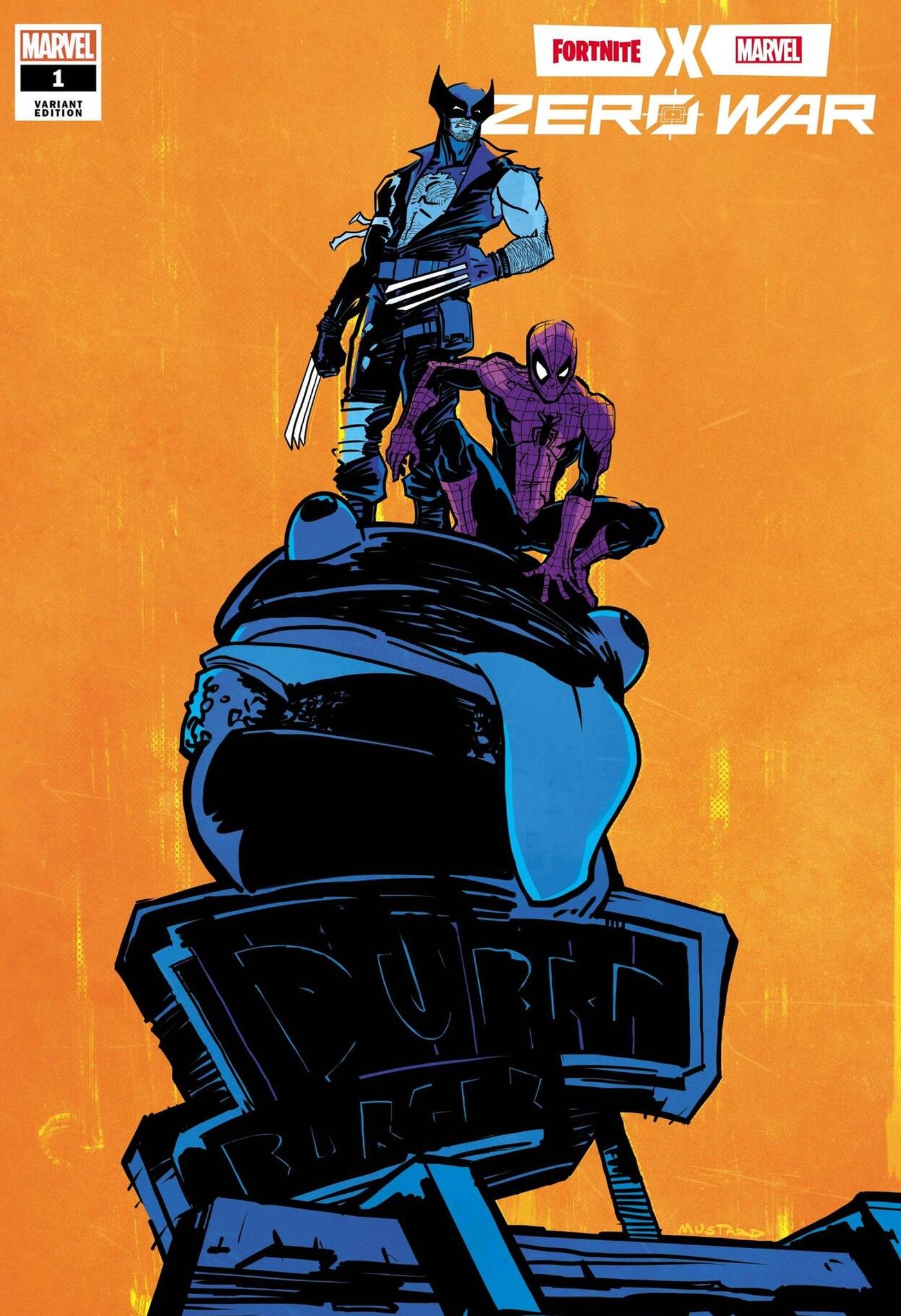 Wolverine and Spider-Man Visit Fortnite's Durrr Burger in New Cover Art