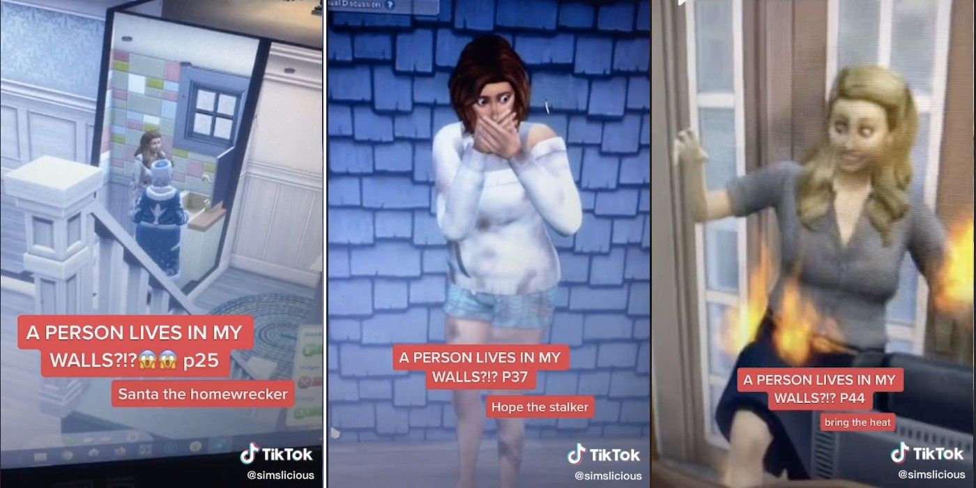 Sims 4 Player Traps Sim in Walls, Documents Their Life on TikTok