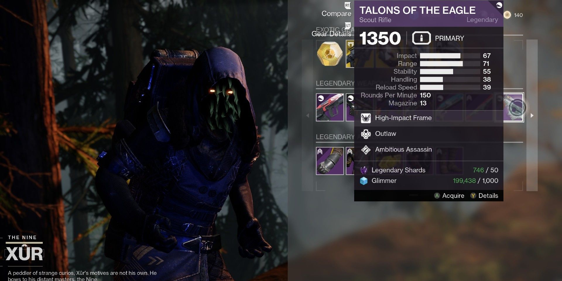Destiny 2: Xur Location and Exotic Items (May 6 - May 10)