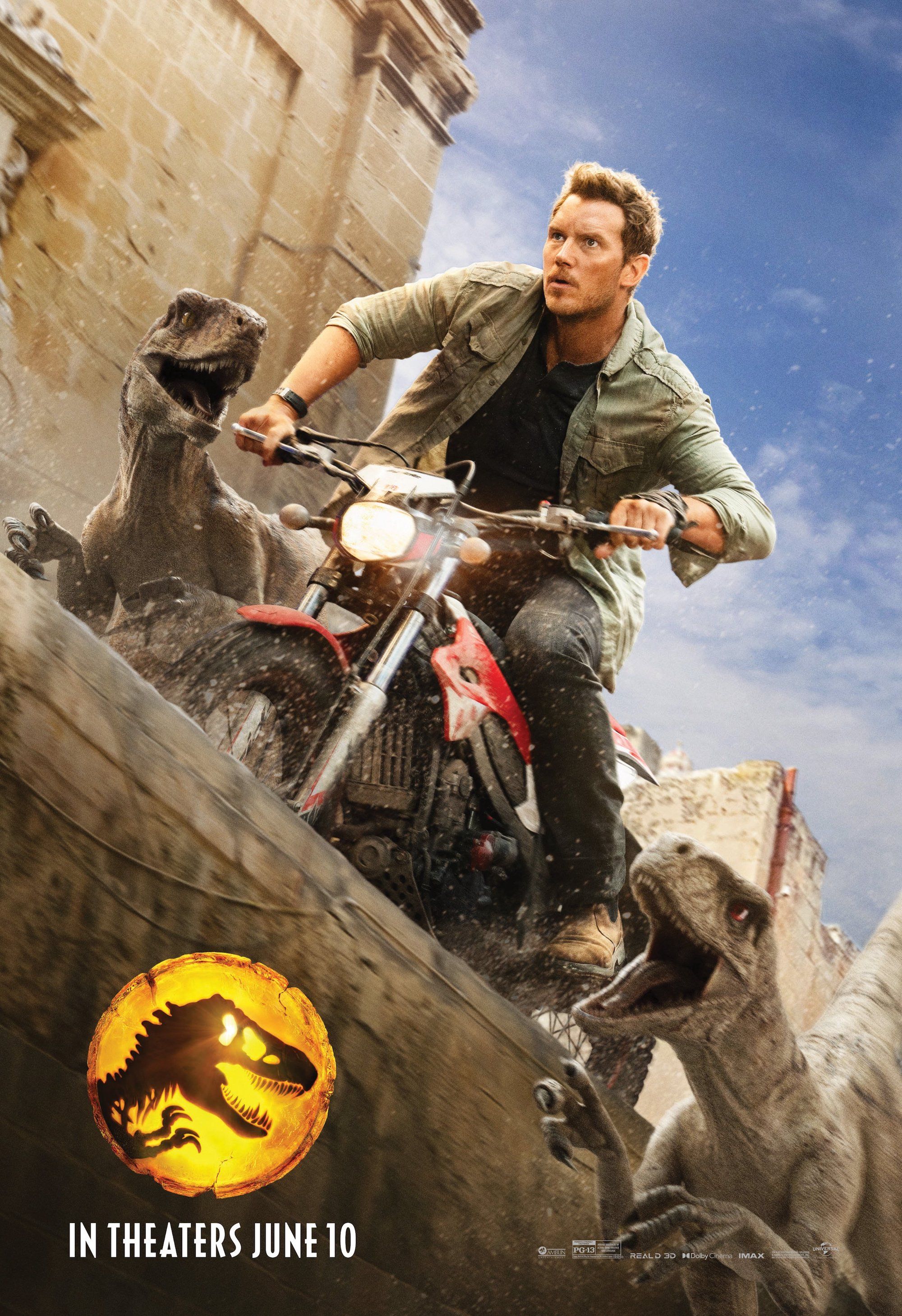 Chris Pratt Flees Angry Dinos In New Jurassic World Dominion Posters