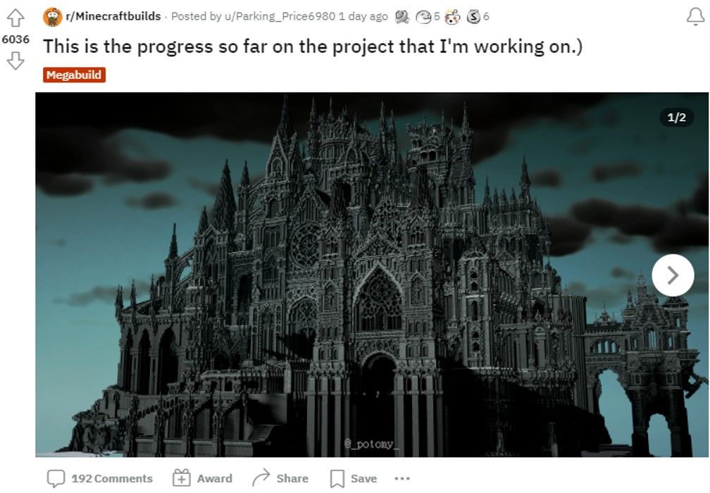 Minecraft Player's Megabuild Fortress Looks Just Like Dark Souls